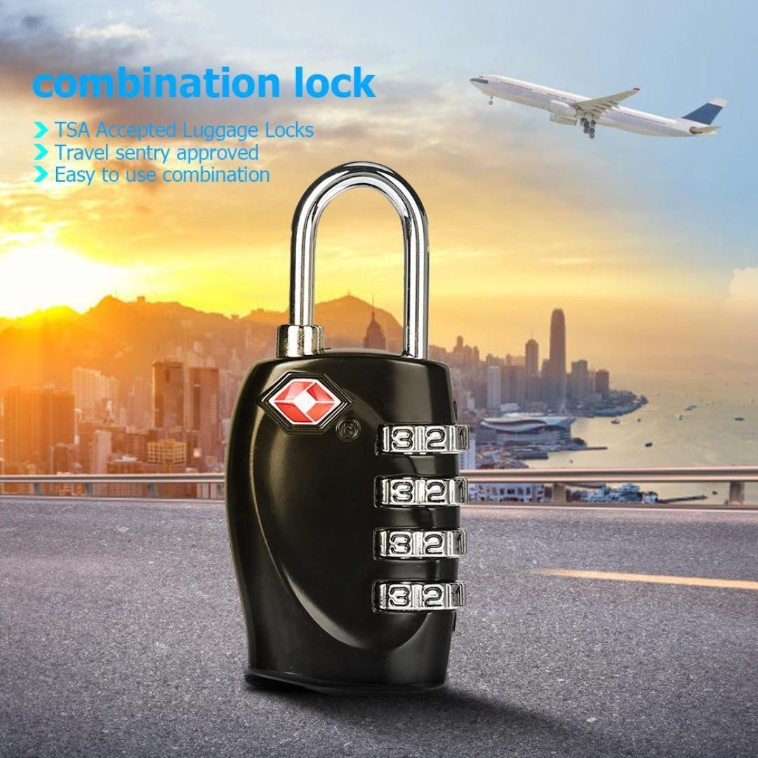 4 colours to choose from - 4-Digits TSA Customs Code Locks Luggage ...