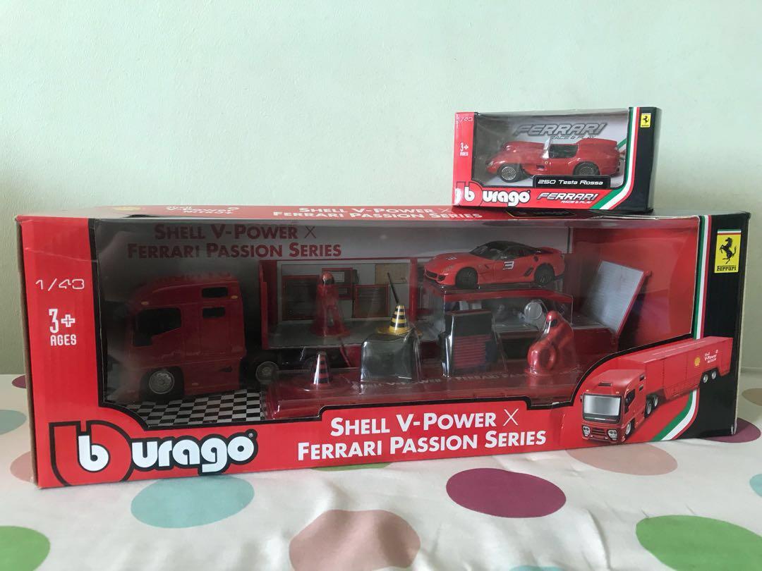 Burago Shell Ferrari Passion Series Truck 599xx Testa Rossa, Hobbies ...
