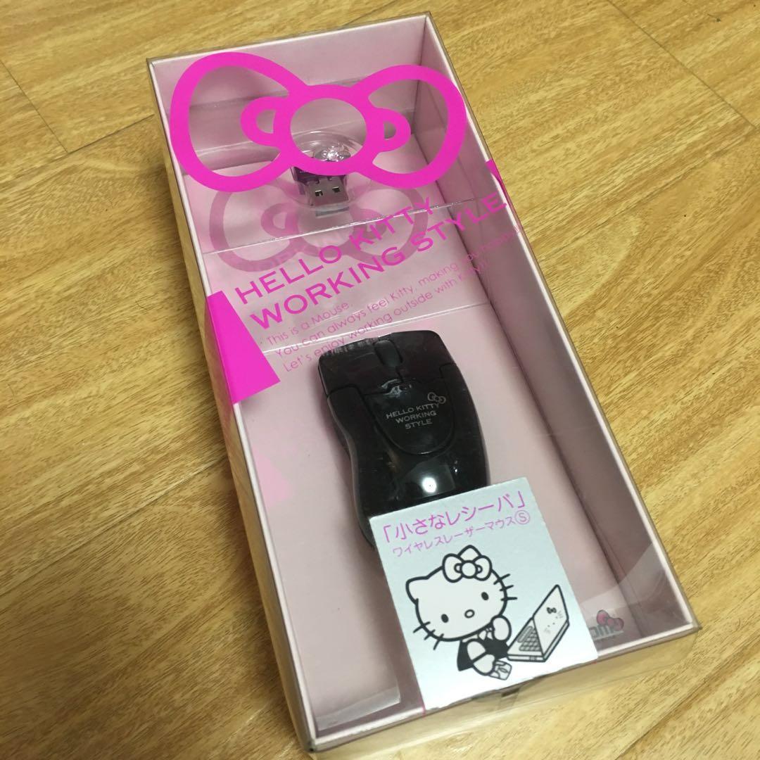 日本Elecom Hello Kitty 迷你無線工作滑鼠, 電腦＆科技, 電腦周邊及配件, 電腦滑鼠及相關產品 - Carousell
