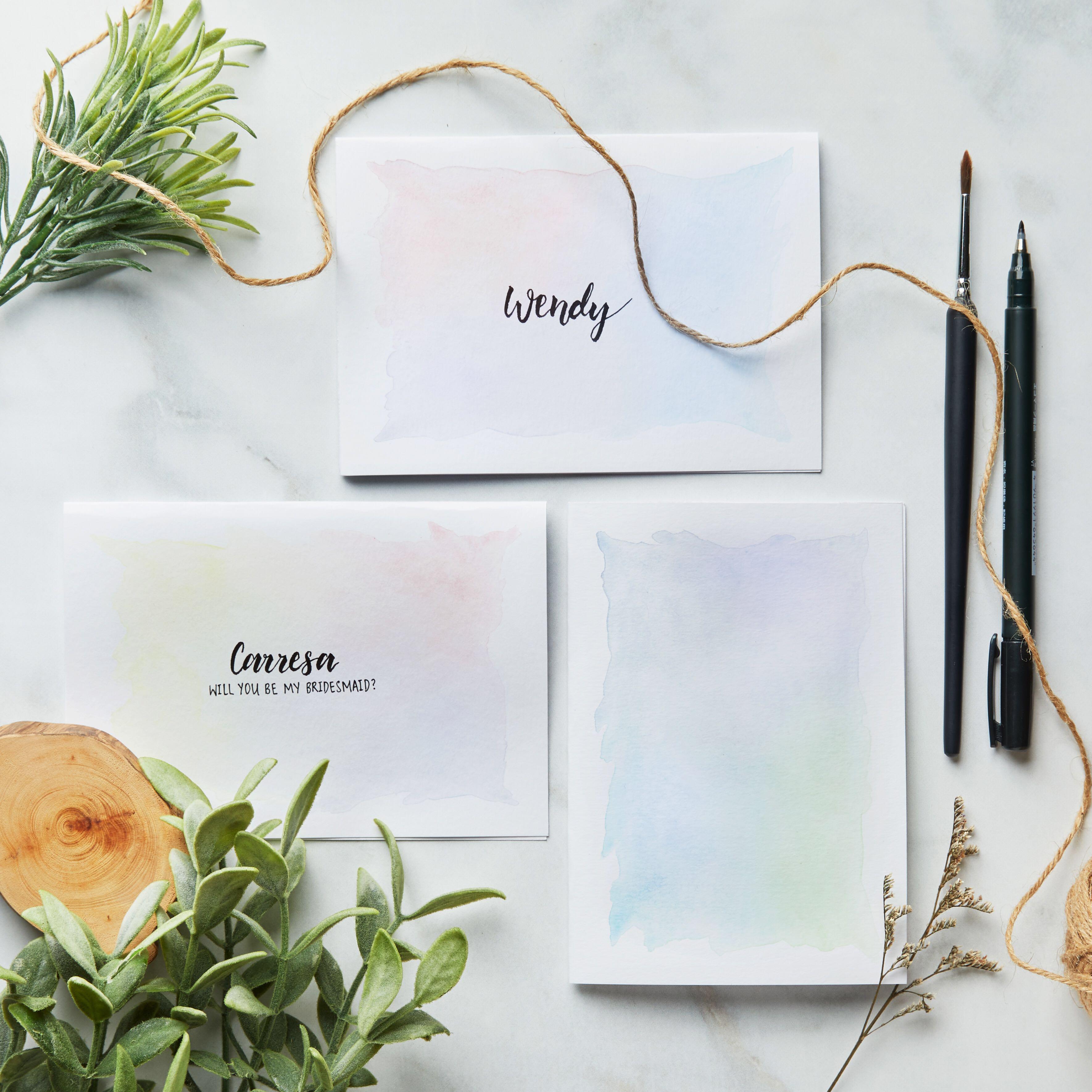 Personalised Handmade Watercolor + Calligraphy Card @anyhowzuo, Hobbies ...