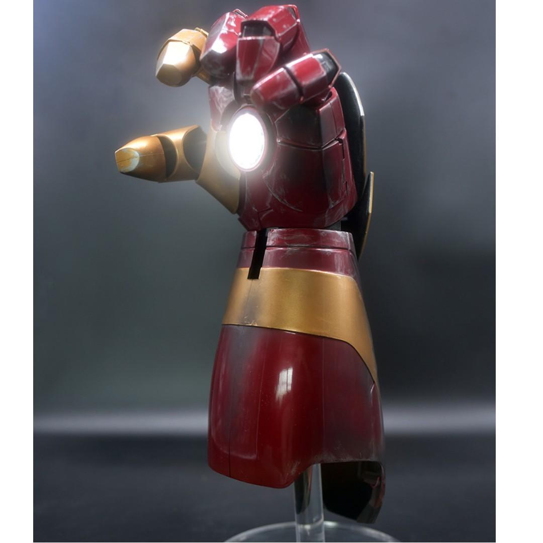 LED Battle Damaged Iron Man 3 Tony Stark MK42 Cosplay Arm XLII armor ...