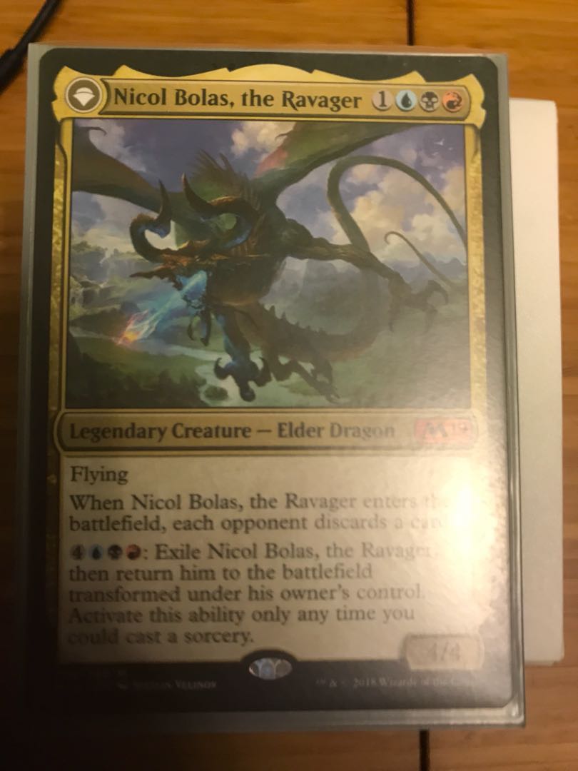 Nicol Bolas, the Ravager card, Hobbies & Toys, Toys & Games on Carousell