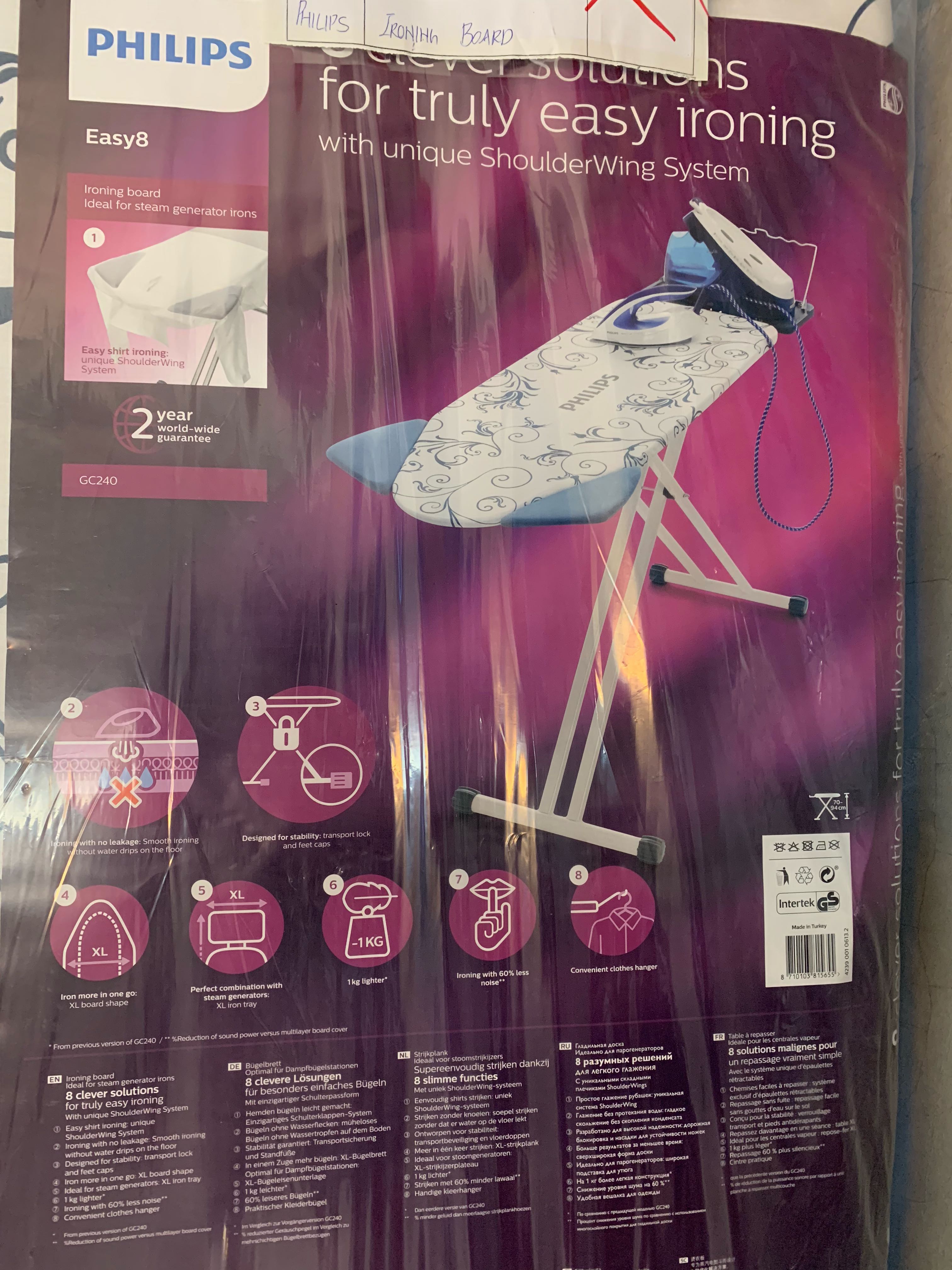 Philips Ironing Board GC240 Easy 8 , Furniture & Home Living, Cleaning ...