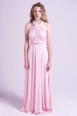 powder pink infinity gown for RENT ‼️, Women's Fashion, Dresses & Sets ...
