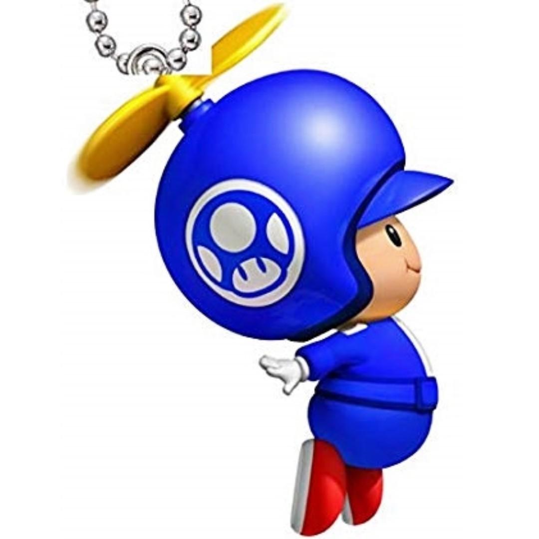 Propeller Blue Toad ~~ Super Mario Bros. Wii Keychain Figure by Takara ...