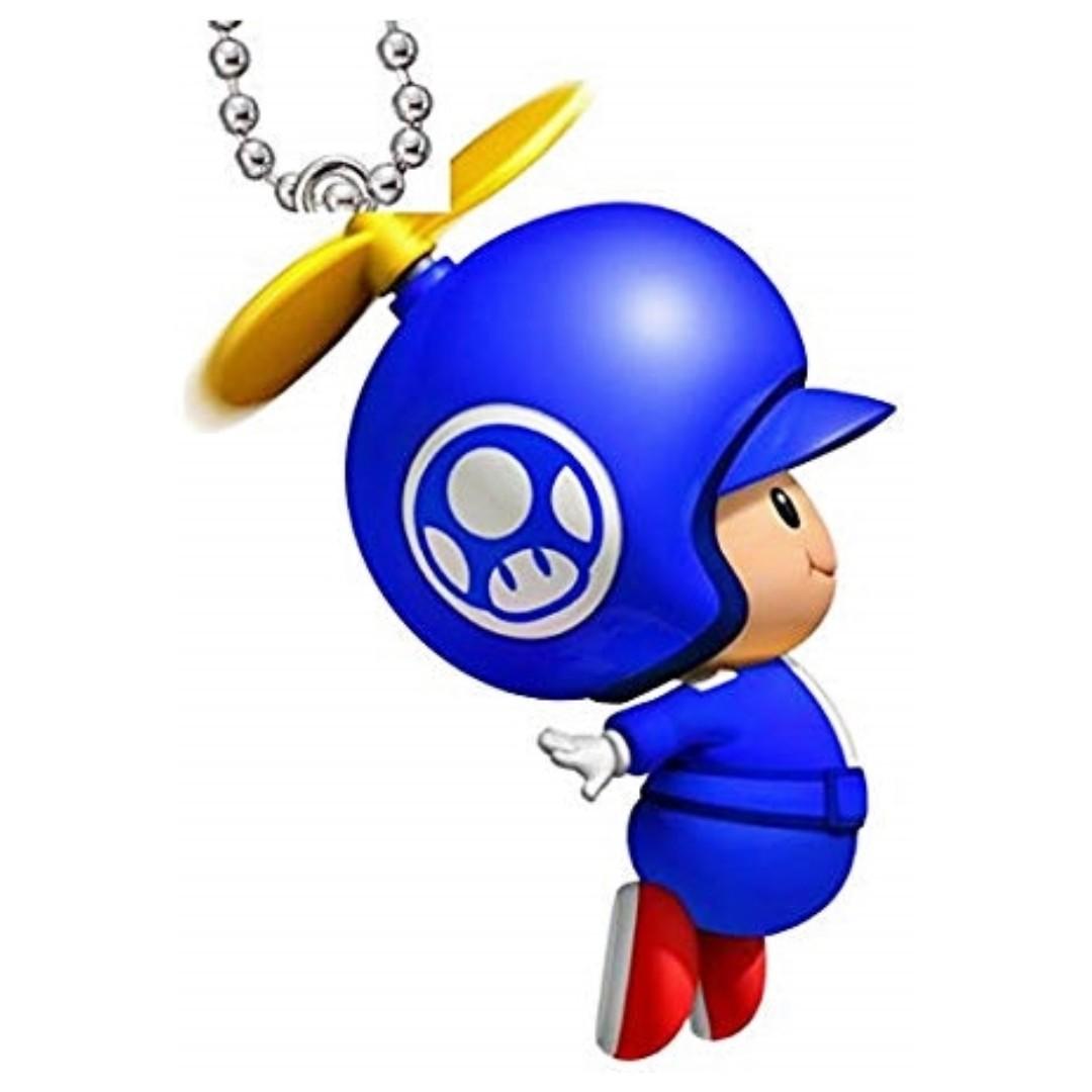 Propeller Blue Toad ~~ Super Mario Bros. Wii Keychain Figure by Takara ...