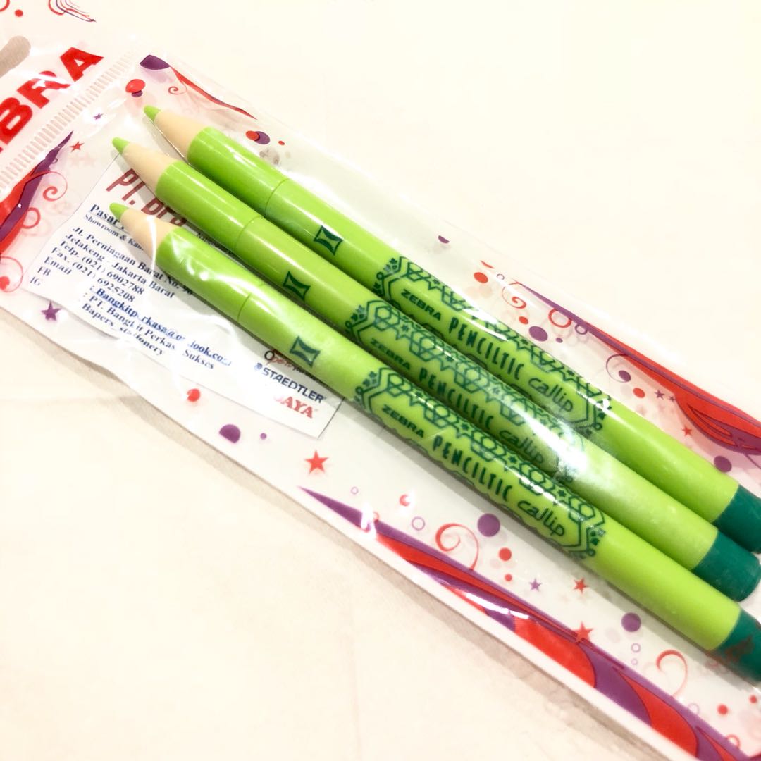 Pulpen ZEBRA PENCILTIC Callip Calligraphy Pen, Buku & Alat Tulis, Alat ...