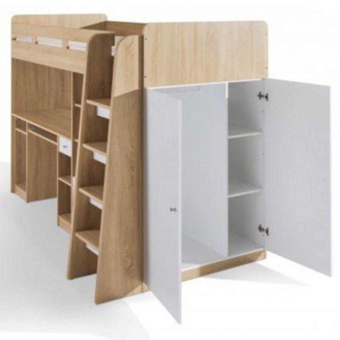 Limited Stock - Loft bed (Study table,wardrobe and shelves), Furniture ...