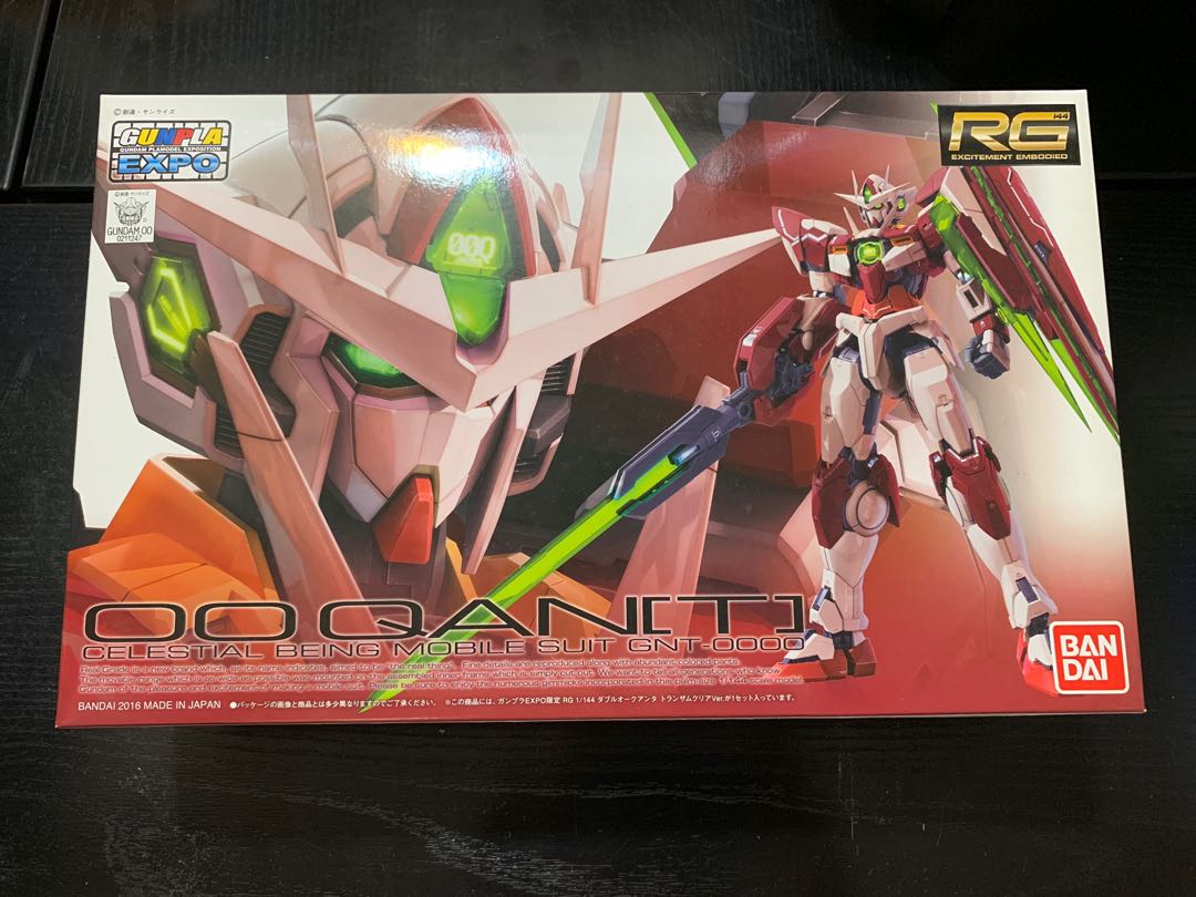 Rg trans am 透明版 00Q gundam qan t 00 高達 exia gunpla expo, 興趣及遊戲, 玩具 & 遊戲 ...