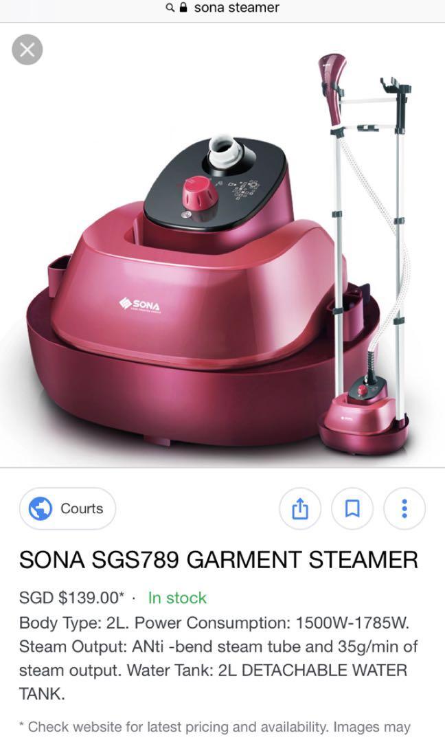 Sona Garment Steamer, TV & Home Appliances, Irons & Steamers on Carousell