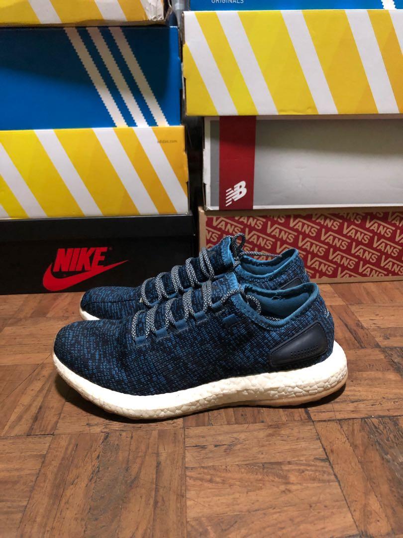 Adidas Pureboost Core Blue, Men's Fashion, Footwear, Sneakers on Carousell