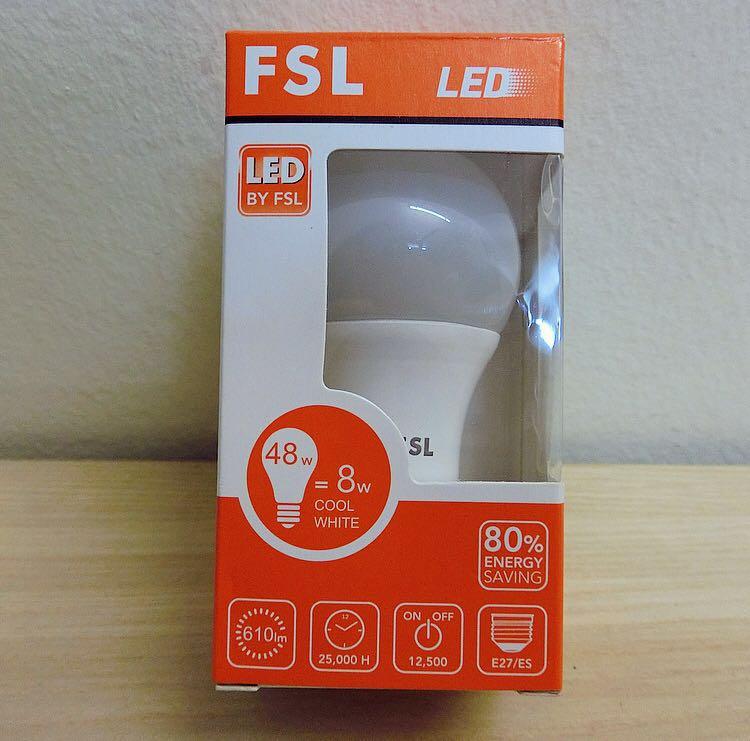 FSL LED bulb 4000K Cool White, TV & Home Appliances, TV & Entertainment ...