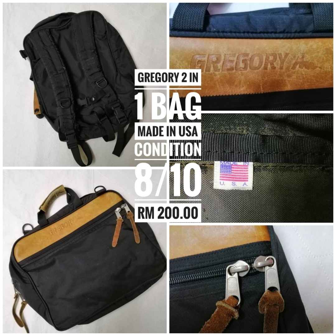 Gregory 2 in 1 bag, Computers & Tech, Parts & Accessories, Laptop Bags ...