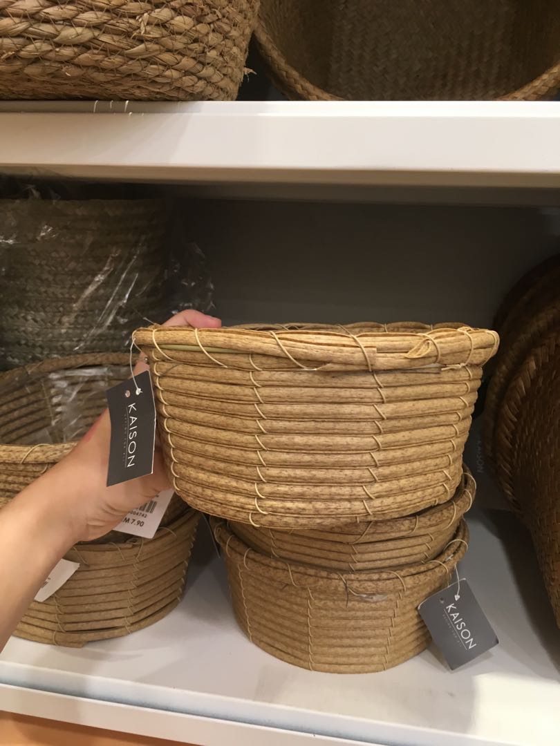 Kaison Scandinavia straw basket, Furniture & Home Living, Home Decor ...