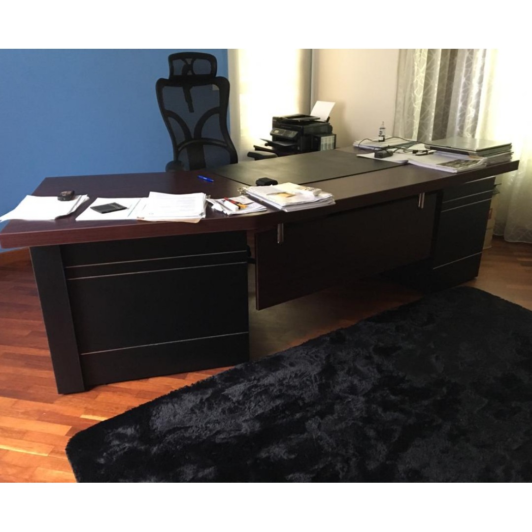 Meja Boss + Cabinet +Pedestal, Furniture & Home Living, Furniture ...