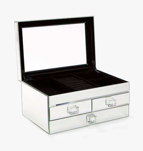 (PO) Mirrored Jewellery Box with Drawers, Furniture & Home Living, Home ...