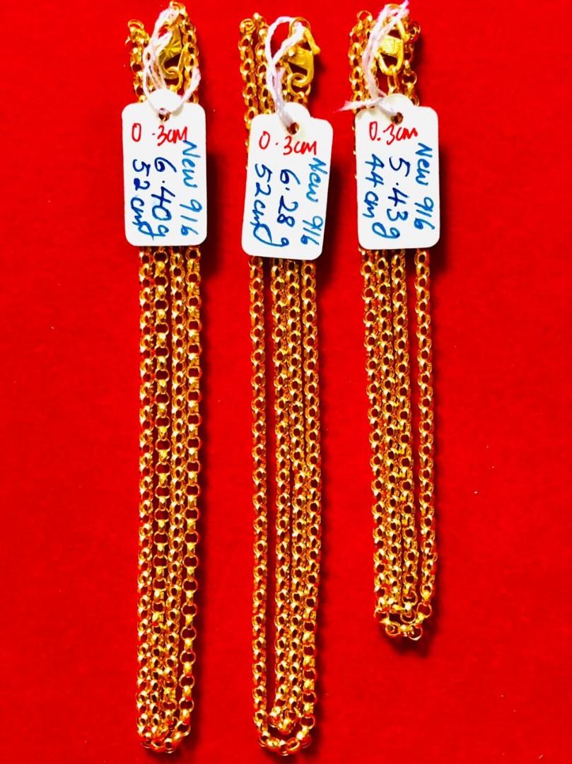 RANTAI EMAS 916 ORIGINAL /GOLD CHAIN 916, Women's Fashion, Jewelry ...