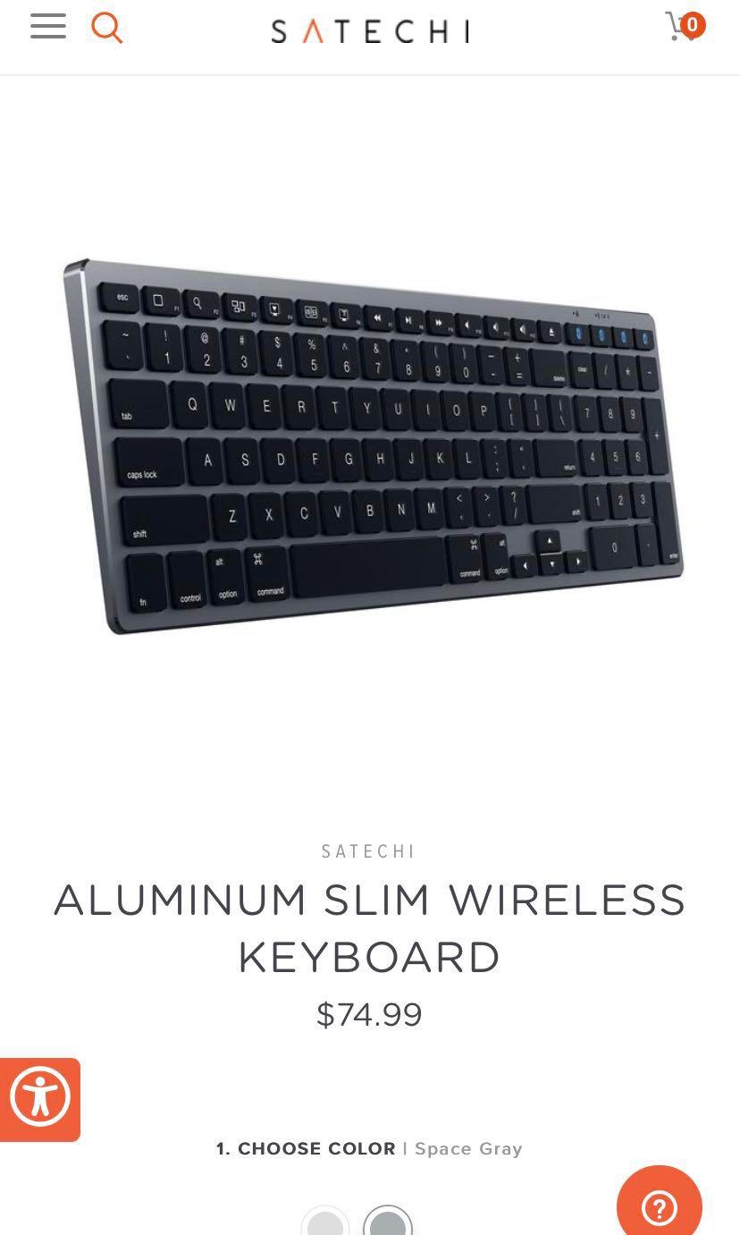 Satechi Aluminum Slim Wireless Keyboard, Computers & Tech, Parts ...