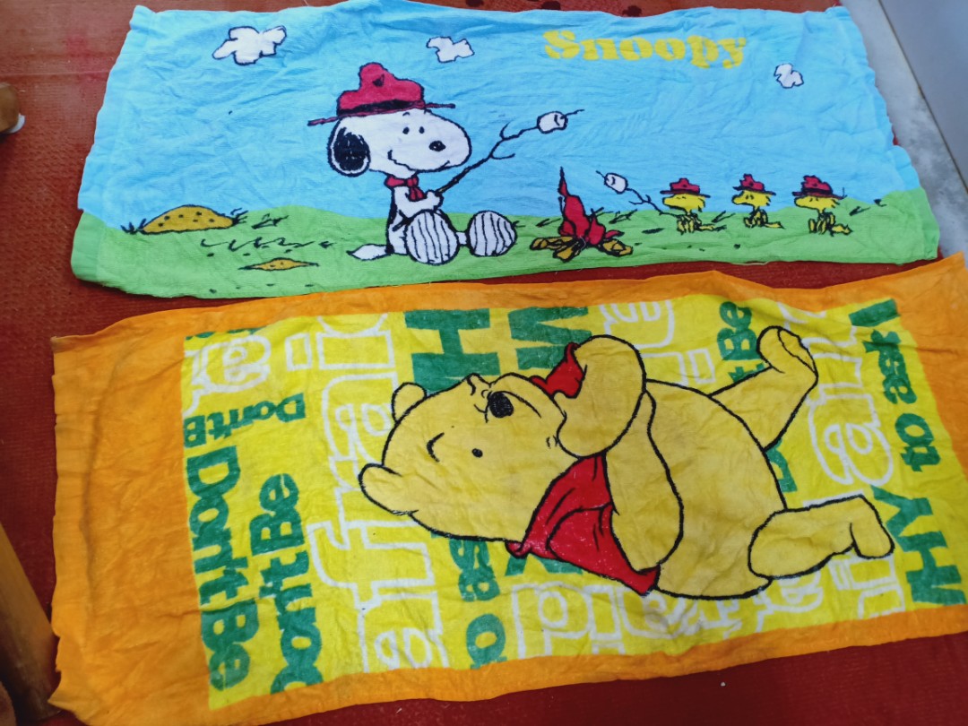 Snoopy pooh baby towel disney, Babies & Kids, Bathing & Changing, Other ...
