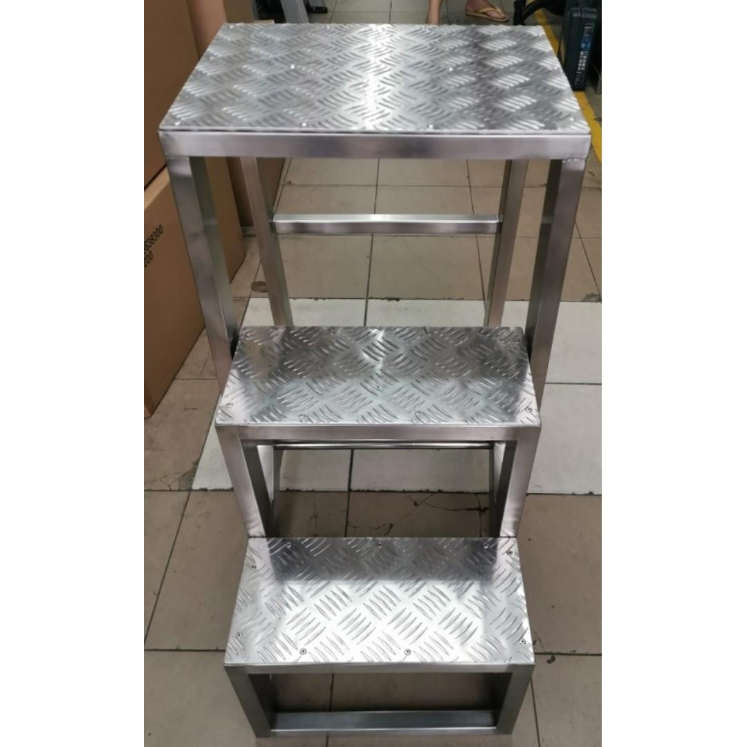 Stainless Steel 304 Foldable Step Ladder, Furniture & Home Living ...