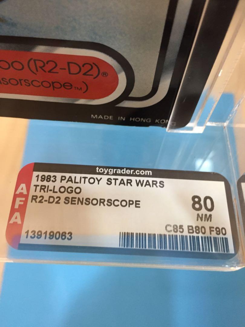 Starwars rare 1983 rotj palitoy Tri-logo r2d2 pull up sensorscope AFA ...