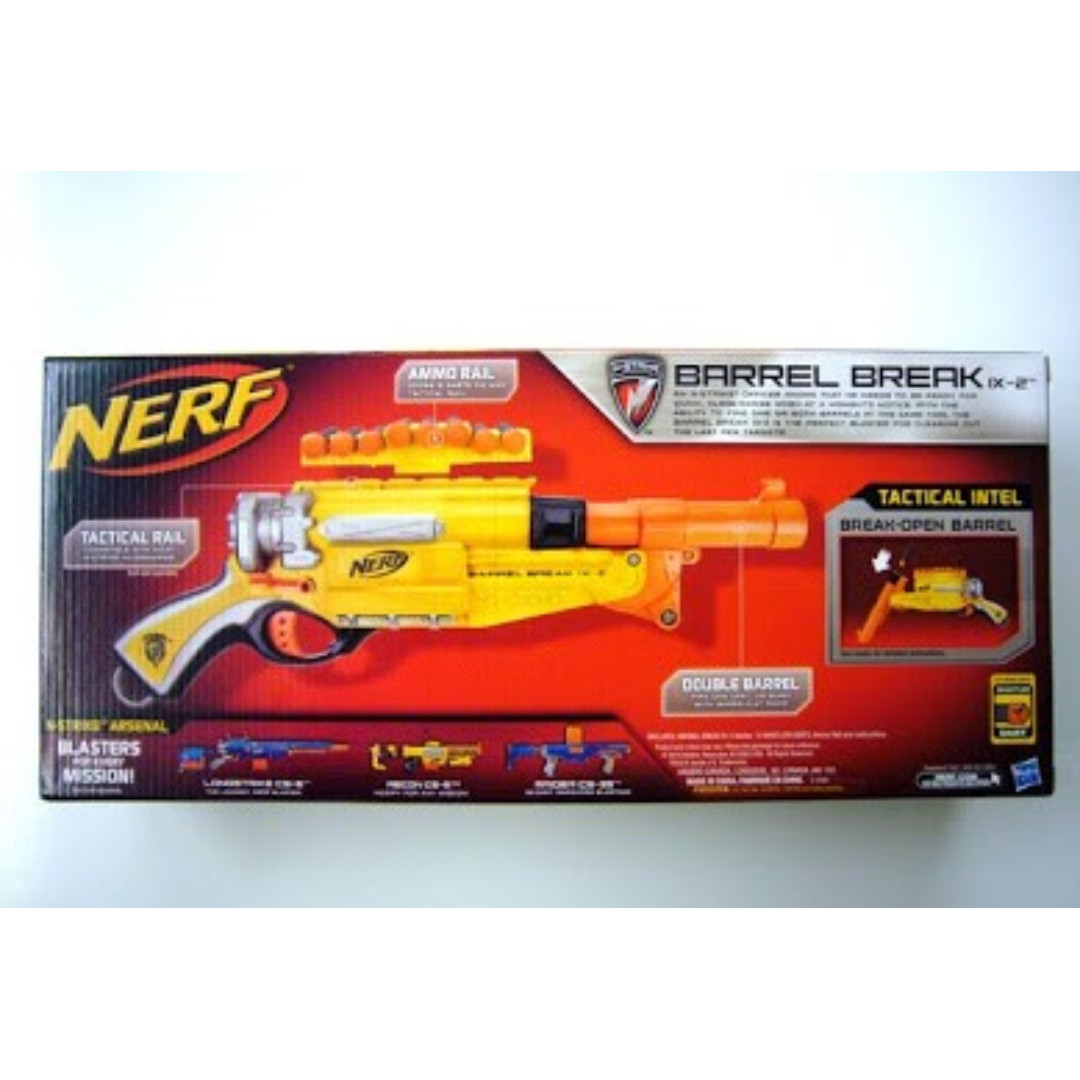 BNIB Nerf N-Strike Barrel Break IX-2 Double Barrel Shotgun Dart Gun ...