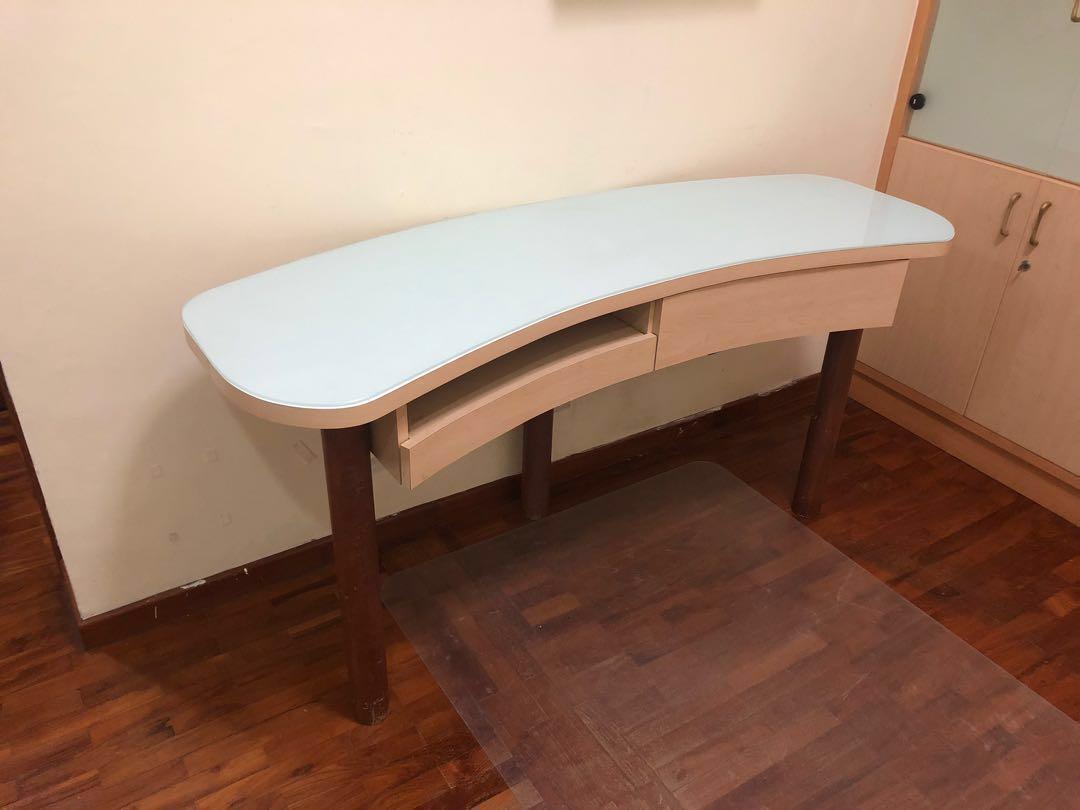 Curved Study Desk - Free , Furniture & Home Living, Furniture, Tables ...