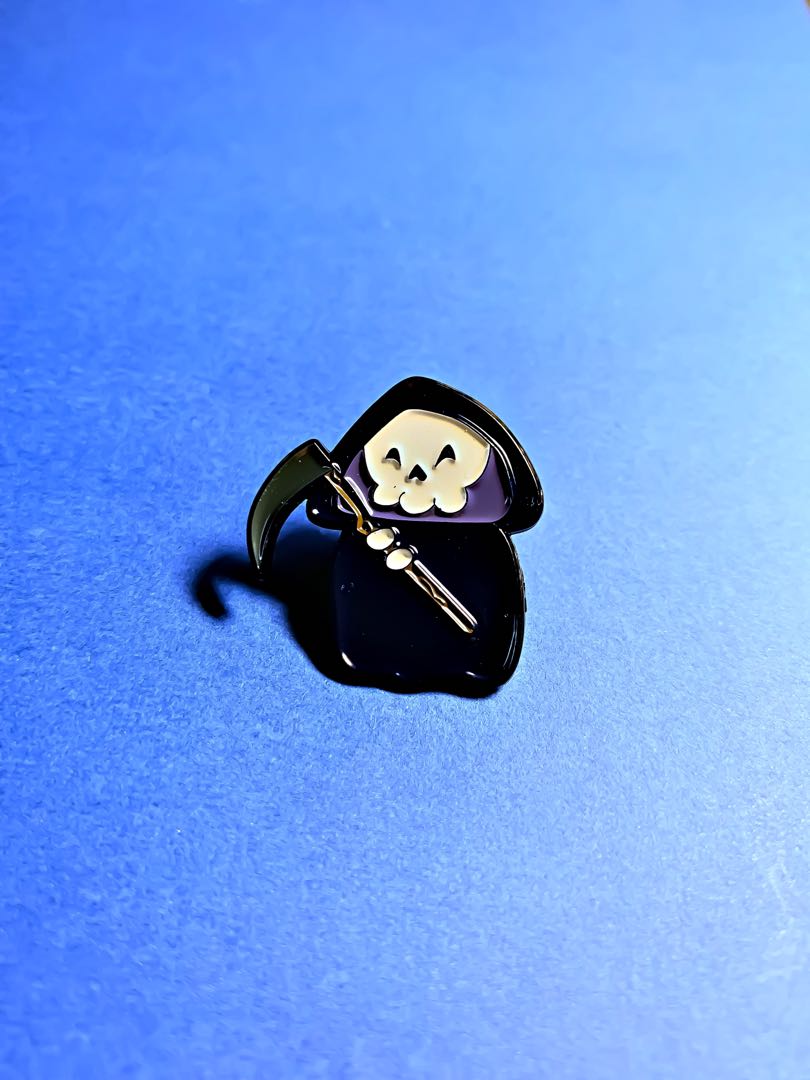 (Enamel Pin) Grim Reaper Cute, Hobbies & Toys, Stationery & Craft ...