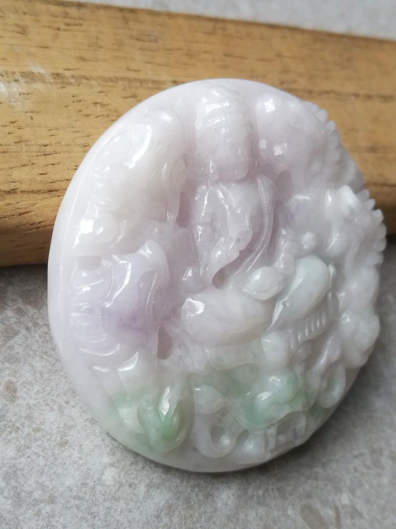 Grade A Jadeite Jade Craving - Nine Dragon GuanYin Pendant, Luxury ...