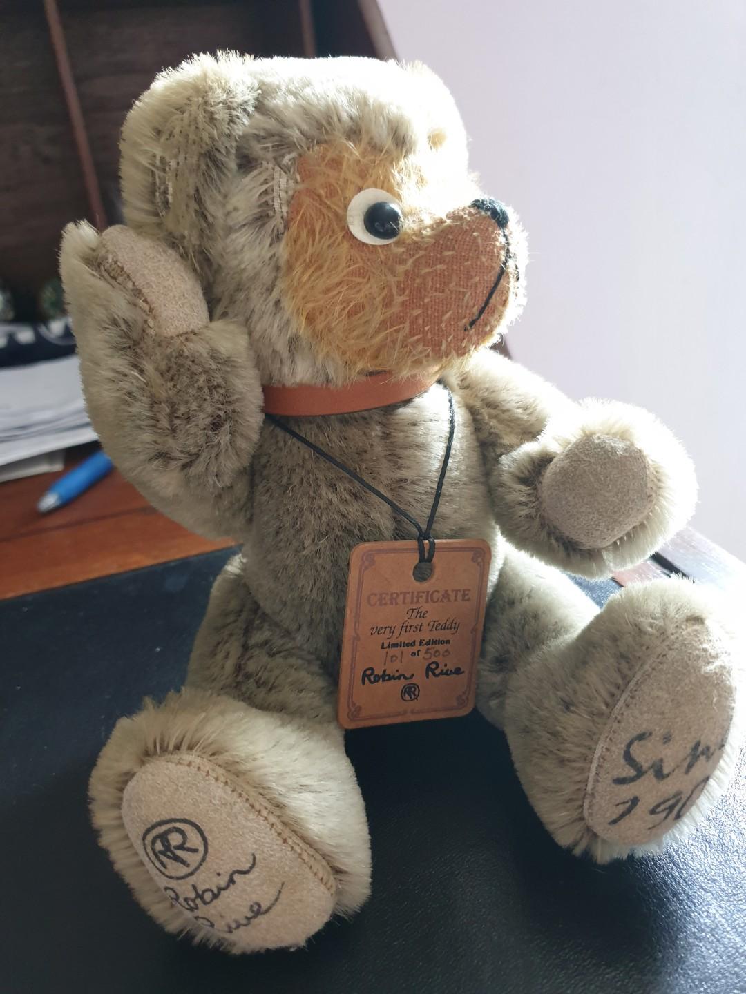 Limited edition Robin Rive bear, Hobbies & Toys, Collectibles ...