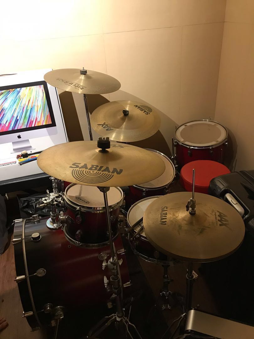 Pacific MX Series 6-pc drum set + cymbals, Hobbies & Toys, Music ...