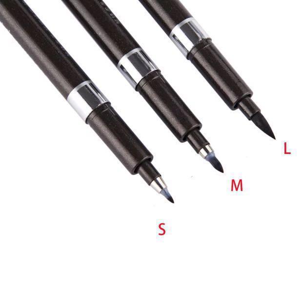 [PO] Calligraphy Brush Pen (Black), Hobbies & Toys, Stationery & Craft ...