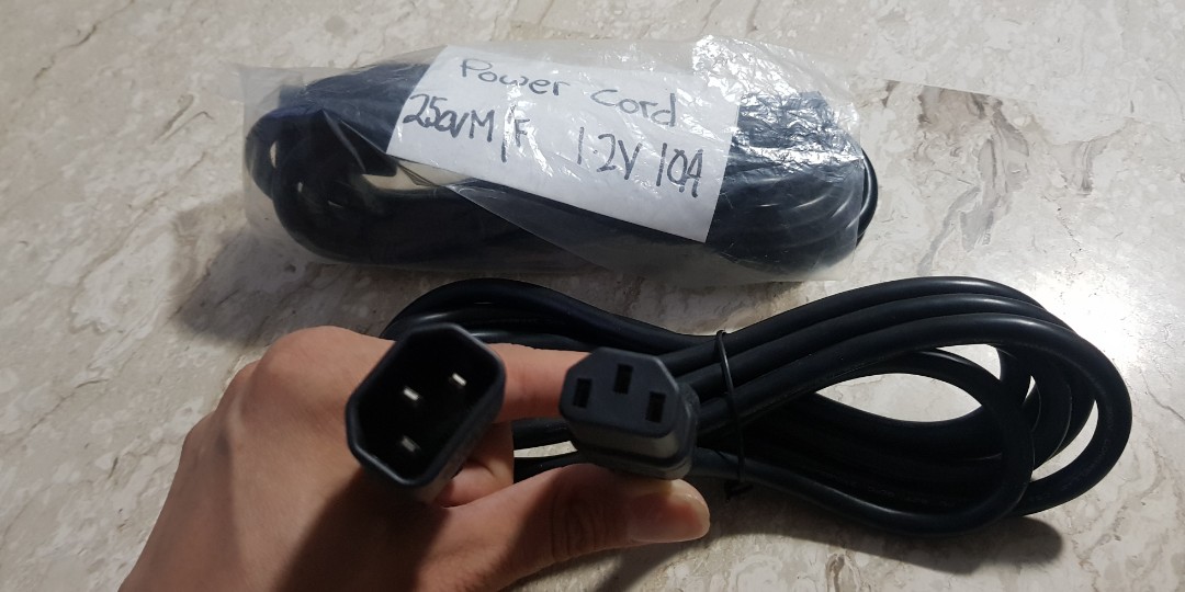 Power Cord Male/Female Price Revised!, Electronics, Computer Parts ...