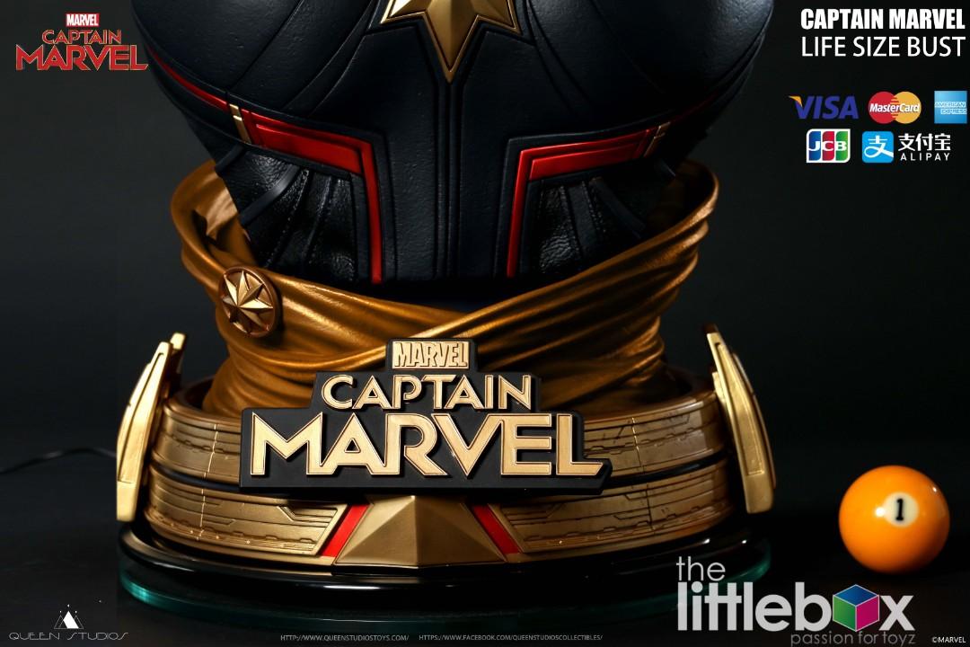 Queen Studios 1:1 Scale Life Size Captain Marvel Bust, Hobbies & Toys ...