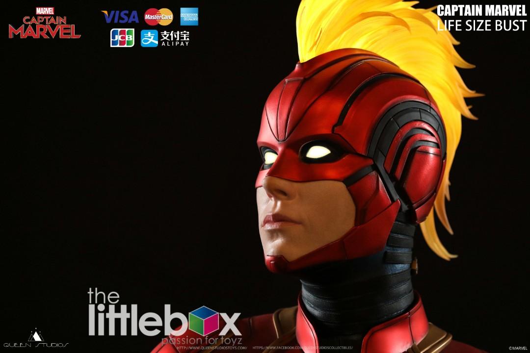 Queen Studios 1:1 Scale Life Size Captain Marvel Bust, Hobbies & Toys ...