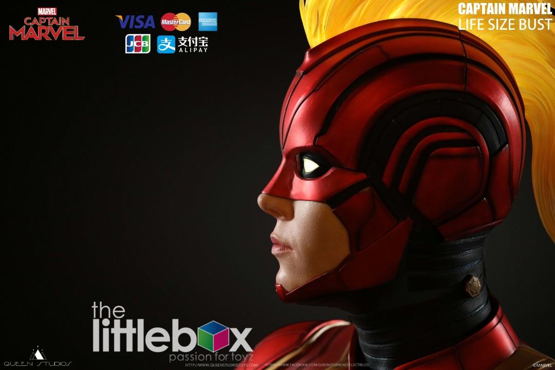 Queen Studios 1:1 Scale Life Size Captain Marvel Bust, Hobbies & Toys ...