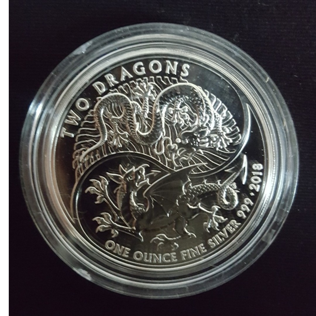 British 1oz silver coin two dragons 2018, Hobbies & Toys, Memorabilia ...