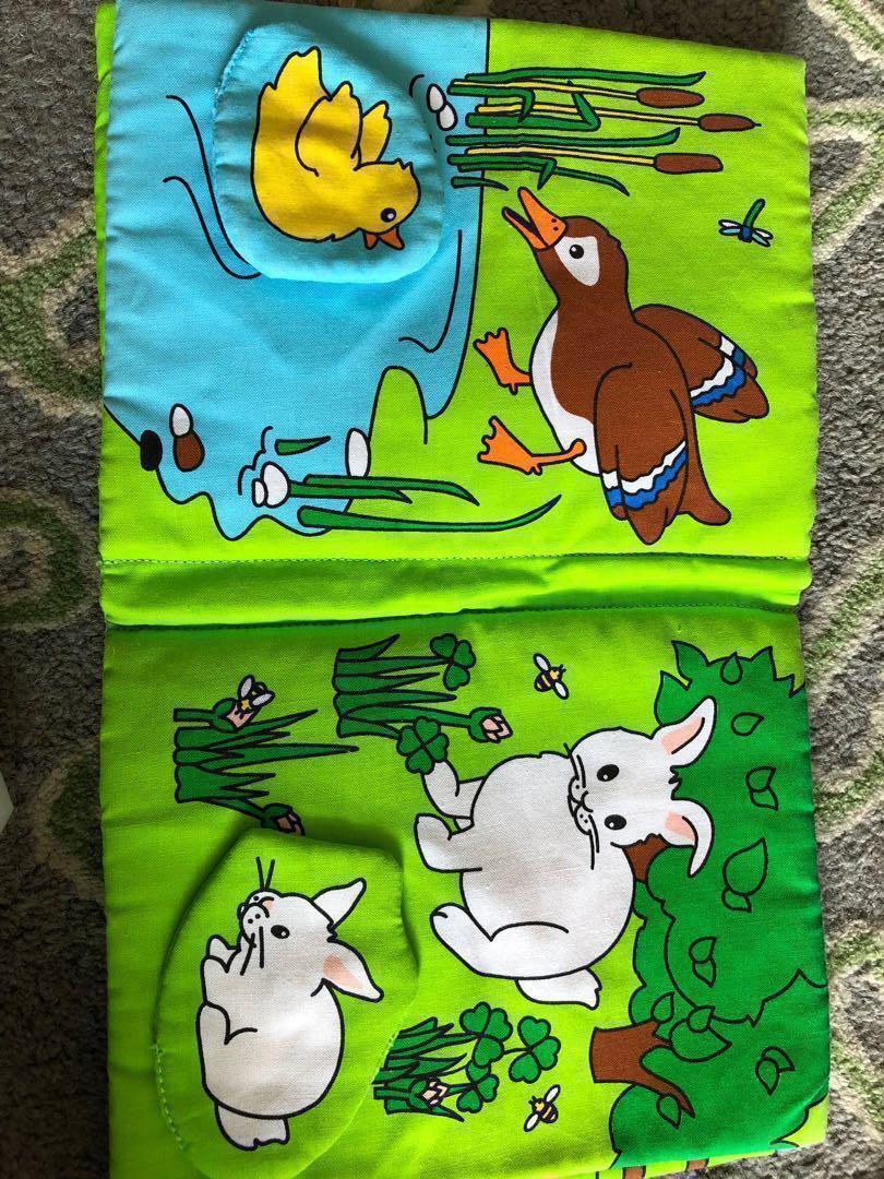 Animal Soft Book with matching baby animals in excellent condition ...