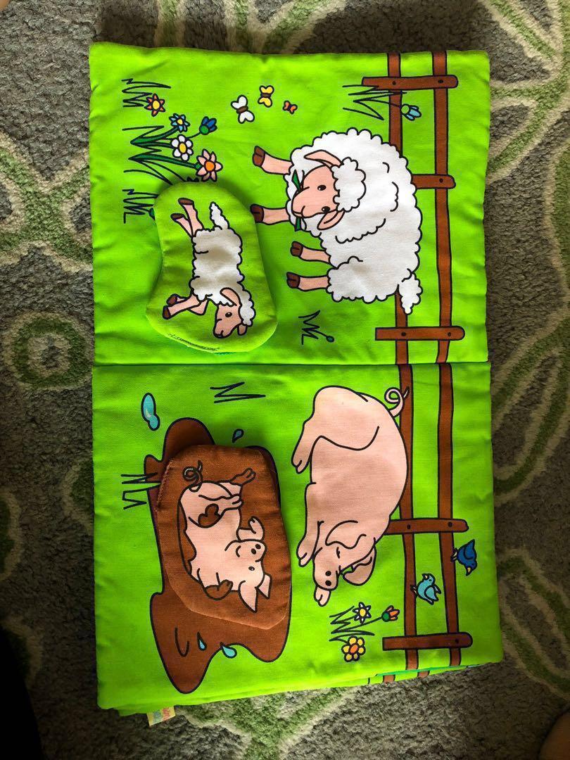 Animal Soft Book with matching baby animals in excellent condition ...