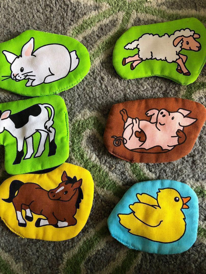 Animal Soft Book with matching baby animals in excellent condition ...