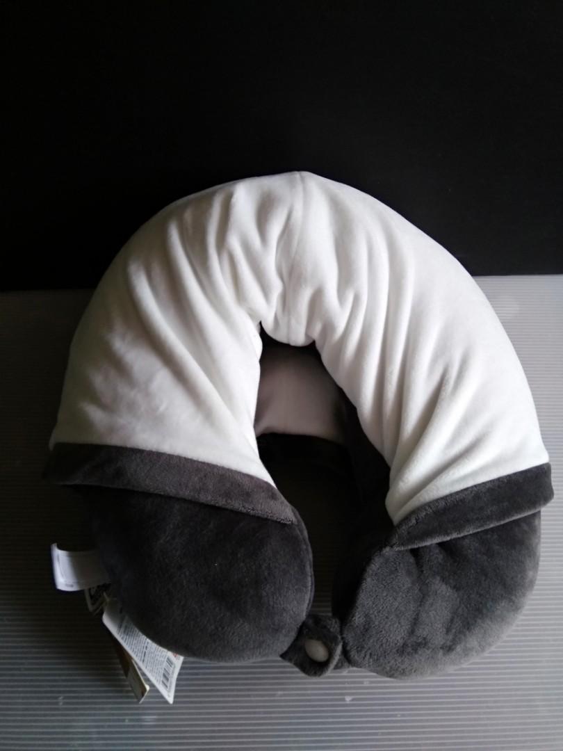 BNWT Miniso Panda Neck Pillow with Hood, Hobbies & Toys, Travel, Travel ...