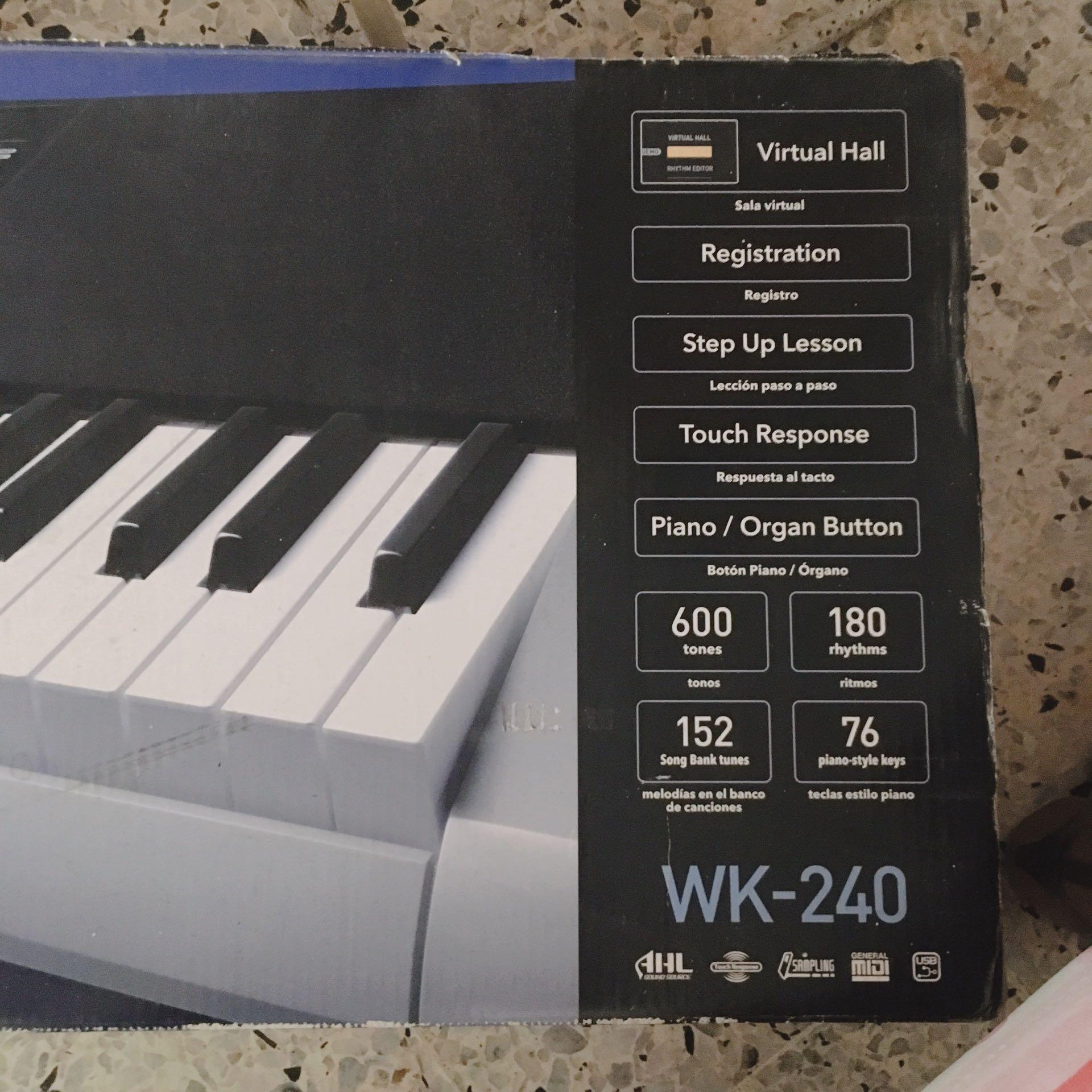 Casio WK-240 76-keys standard keyboard, Hobbies & Toys, Music & Media ...