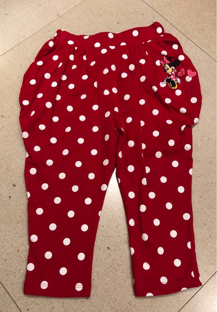 Disneyland Hong Kong Minnie Mouse Polka Dots Pants for kids - Preloved ...