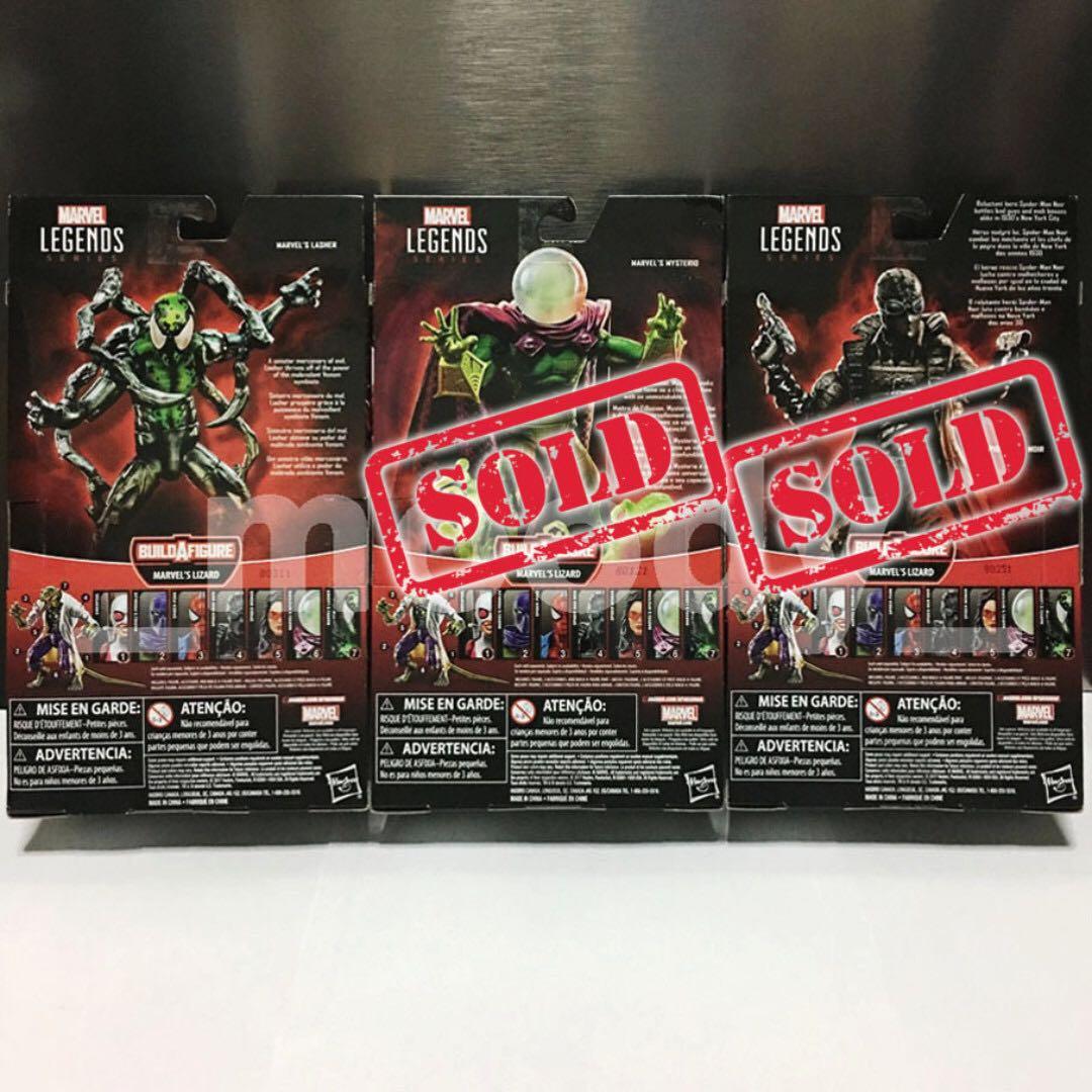 Marvel Legends Lasher, Mysterio (White Skull/Head), Spider-Man Noir ...