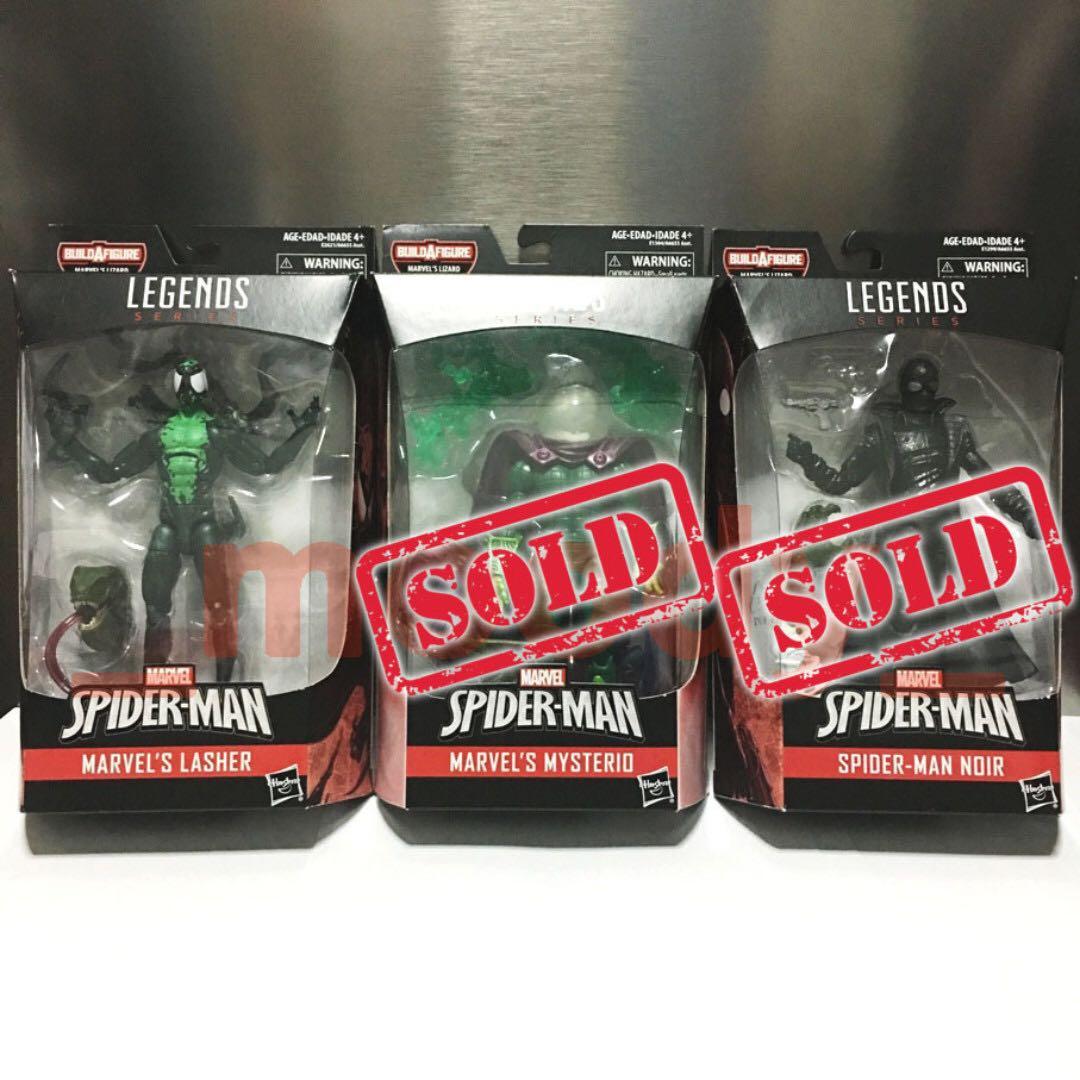 Marvel Legends Lasher, Mysterio (White Skull/Head), Spider-Man Noir ...