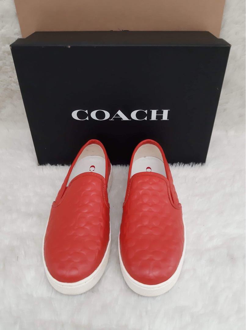 Original Coach Shoes RED, Women's Fashion, Footwear, Sneakers on Carousell