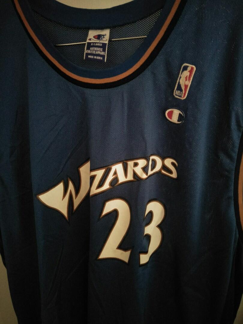 Rare wizards jordan 23 champions tag jersey vintage, Men's Fashion ...
