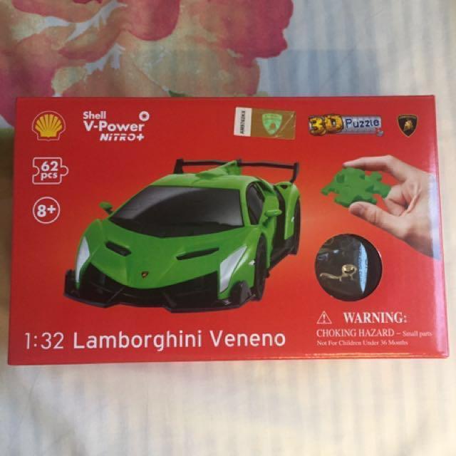 Shell V-Power NITRO 1:32 Lamborghini Veneno 3D Puzzle, 興趣及遊戲, 玩具 & 遊戲類 ...