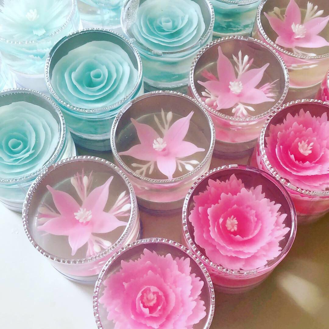 Specially crafted Mini 3D Flower Jelly as party favor/gift packs/goodie ...