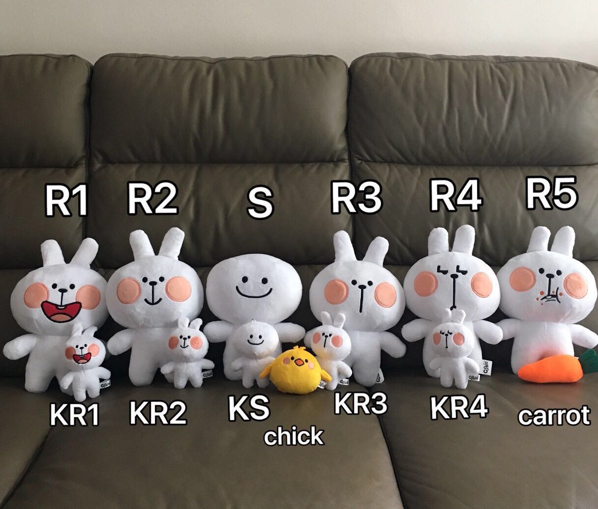 Spoiled Rabbit Smile Person Plushie Soft Toys Dolls Telegram Line ...